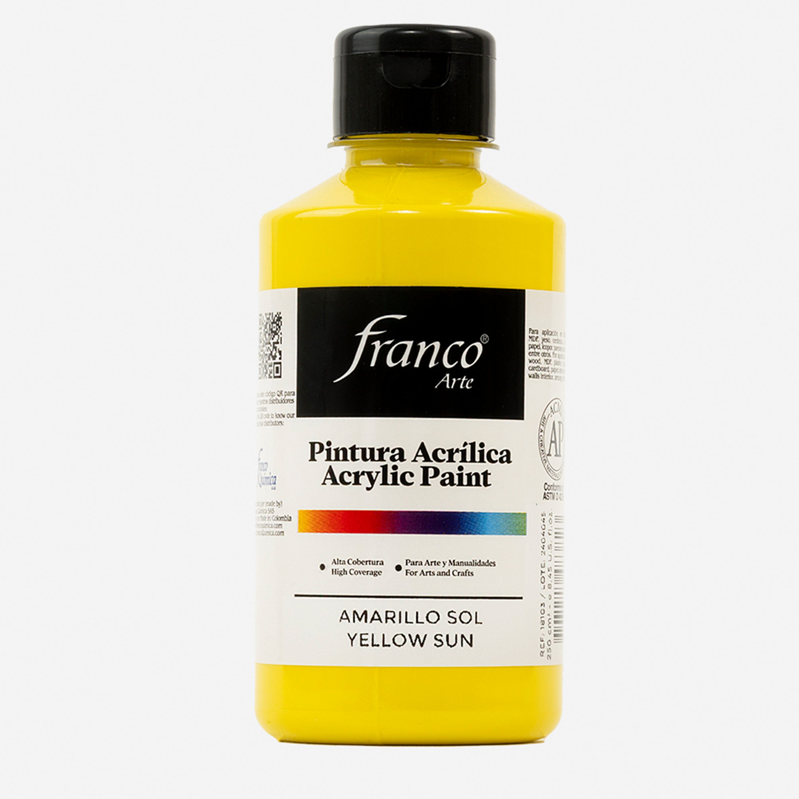 Pintura Acrílica Al Frío 250 ml Amarillo Sol Franco Arte – Todo En Artes